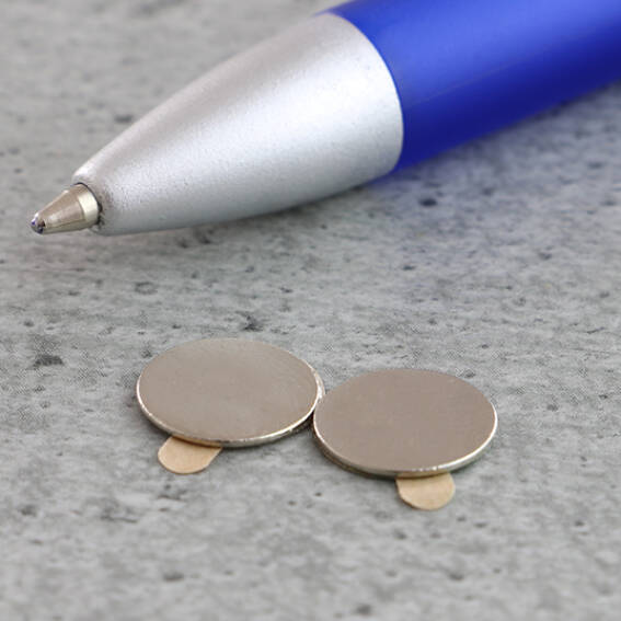 Neodymium Disc Magnet Self Adhesive 10 mm x 0.6mm - N35 – Magnets Direct