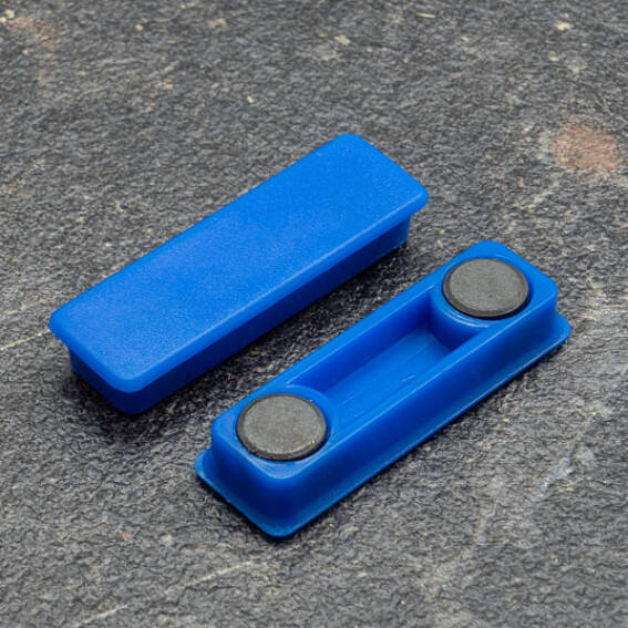Coloured Office Magnets Block 40x13 - Blue – Magnets Direct