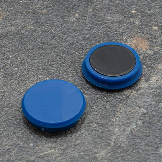 Coloured Office Magnets Round 24mm - Blue – Magnets Direct