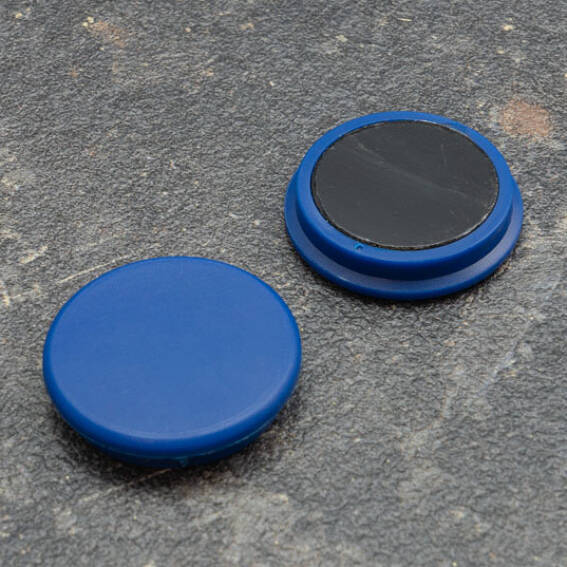Coloured Office Magnets Round 32mm - Blue – Magnets Direct
