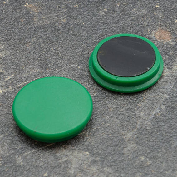 Coloured Office Magnets Round 32mm - Green – Magnets Direct