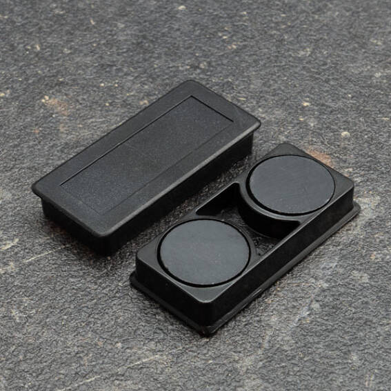 Coloured Office Magnets Block 50x23 - Black – Magnets Direct